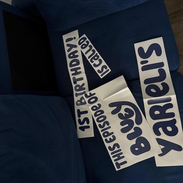 Personalized Bluey Vinyl Decal | Bluey Birthday Party Adhesive Vinyl ...