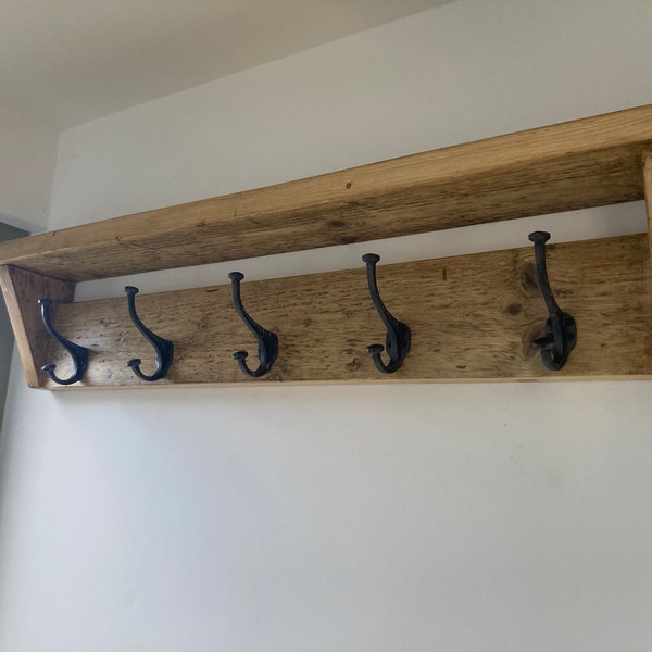 PACK OF 5 BLACKSMITH Cast Iron Rustic Hat and Coat Hooks Vintage Retro ...