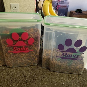 Dog Decal Dog Food Sticker Pet Paw Print DECAL Dog | Etsy