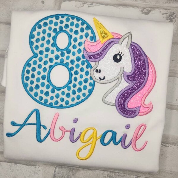 Unicorn Embroidery Applique Design, Unicorn Machine Embroidery, Cute ...