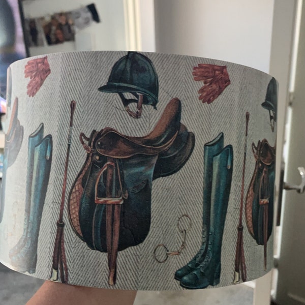 Riding Lampshade Shabby Chic Lamp Shade, Girls Horses, Equestrian ...