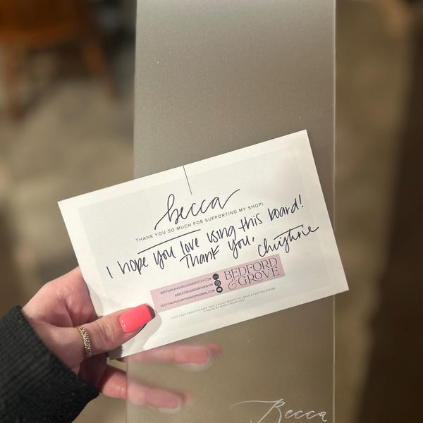 Personalized Balayage Board | Custom Highlight Board | Frosted Acrylic ...