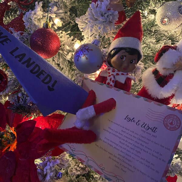 Welcome Back Elf Postcard Printable | Editable Elf I'm Back Letter ...