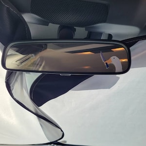 Silly Goose Meme Mirror Peeker Accessory Decal Rear View Mirror Cute ...