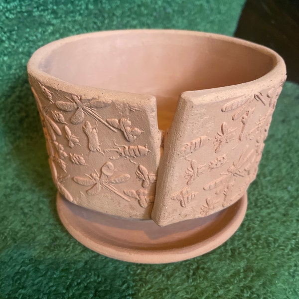 TERRACOTTA FLOWER POT 18 Large Planter and Saucer Made of Porous Red ...