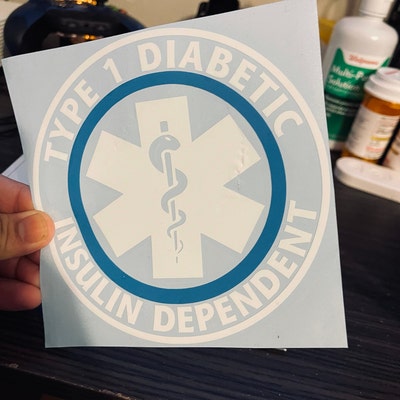 Type 1 Diabetes Medical Alert Vinyl Car Window Decal - Etsy