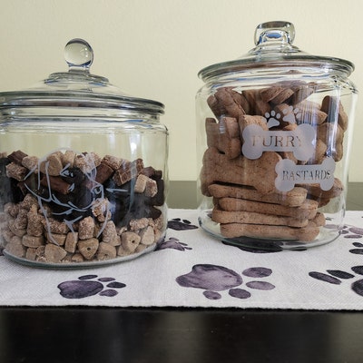 Personalized Dachshund Silhouette Dog Treat Jar Glass With Lid, Dog Mom ...