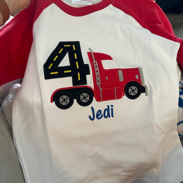 Race Car Birthday Embroidered T-shirt-any Color or Number Car - Etsy