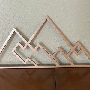 Geometric Mountains Wall Hanging Geometric Woodland Theme Mountain ...