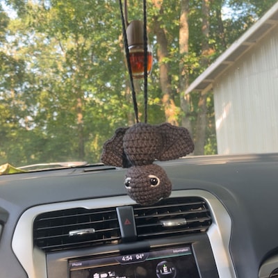 Goth Car Accessory Bat Plush Rear View Mirror Accessory for - Etsy
