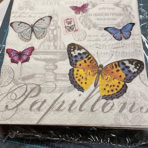 4 Decoupage Paper Napkin of Red Robin & Poppy - Etsy