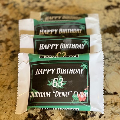 Customized Printable Party Favors, Custom Ramen Wrapper, Custom Design ...