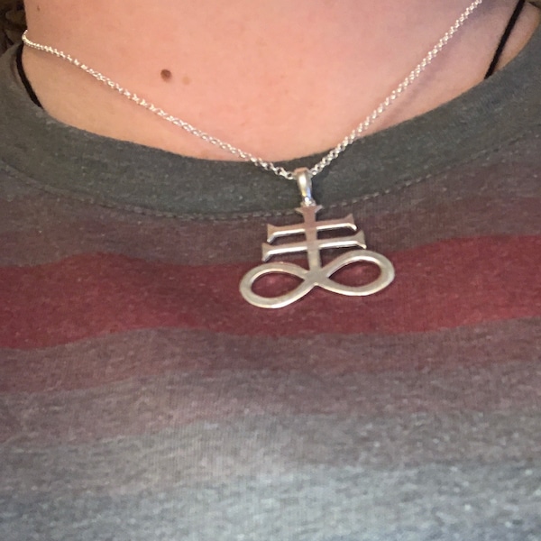 Solid 925 Sterling Silver Brimstone Leviathan Cross Sigil Sulfur Symbol ...