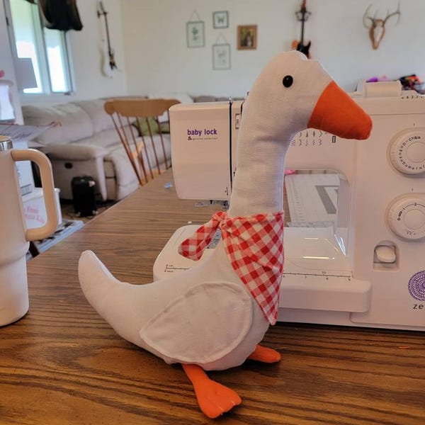 Goose Sewing Pattern + Video Tutorial, for Beginners, Goose Soft Toy ...