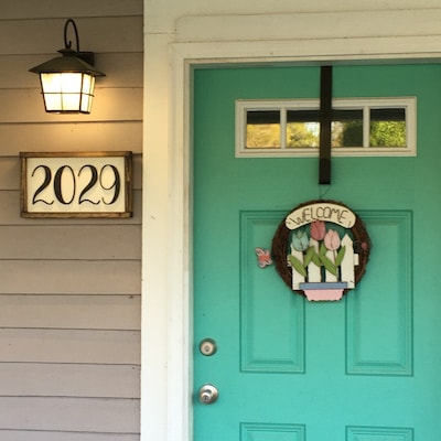 Farmhouse Style House Number Sign, House Number Sign,number Sign ...