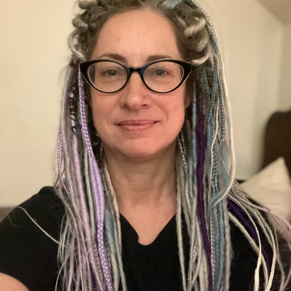 Fox Ombre Dreadlock Extensions: Brushable Crochet Curls, 31" Synthetic ...