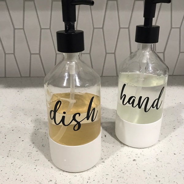Soap Label Decals / Kitchen Decor / Hand Soap Label / Dish Soap Label ...