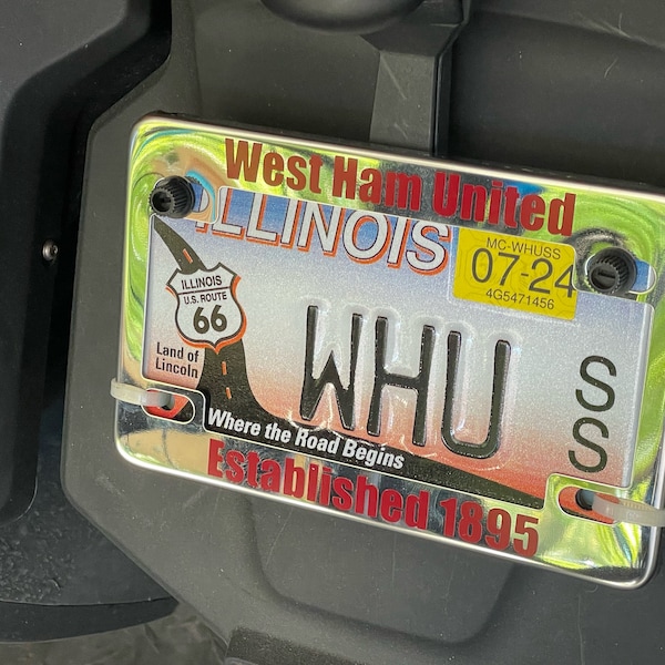 MOTORCYCLE CUSTOM TEXT | Motorcycle License Plate Frame Bike Parts ...