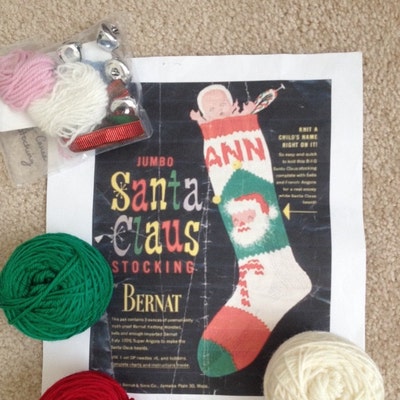 Bundle of 5 Favorite Vintage Christmas Stocking PATTERNS - Etsy