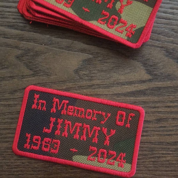 Custom Embroidered Patch - Top Rocker Flame Skull Motorcycle Biker MC ...