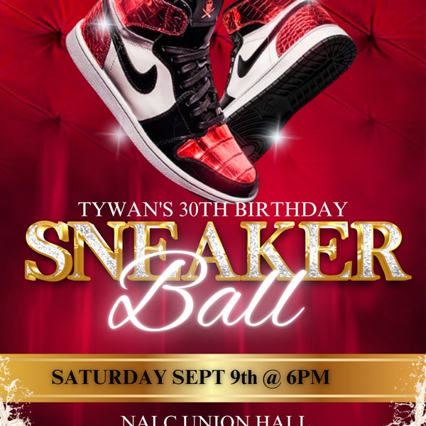 Sneaker Ball Flyer Template - Etsy