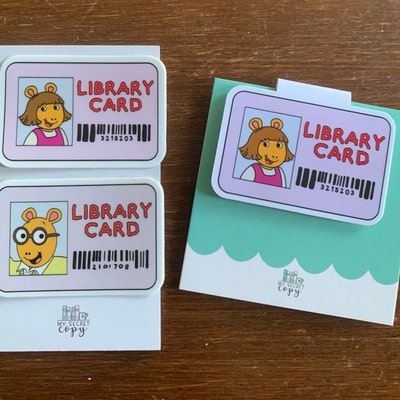 MINI Little Sister Library Card Book Club Sticker L Bookworm Sticker ...