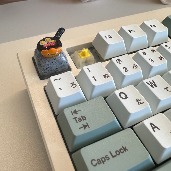 Calcifer Keycap, Studio Ghibli Keycap, Artisan Keycap, Howl's Moving ...