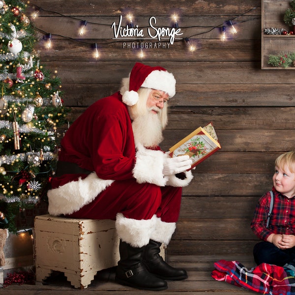 Santa Digital Backdrop, Christmas Scene, Christmas Digital Download ...