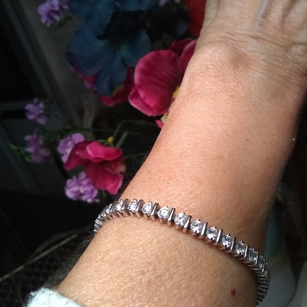 Signed Avon Blue-beaded Necklace, Silver-tone, With Clear and Different ...