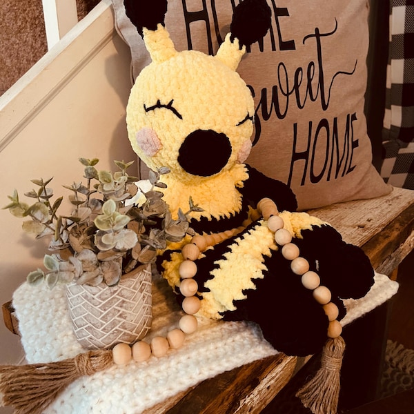 Crochet Bee Amigurumi Pattern: Plush Snuggler Sleep Toy (PDF Pattern ...