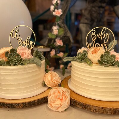 Engaged Cake Topper With Date, We're Engaged, Couples Names Cake Topper ...