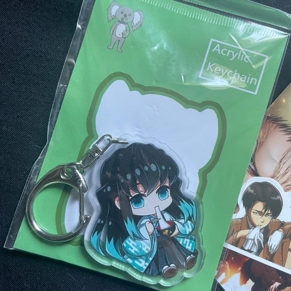 Anime Keychains Stainless Silver Chain Anime - Etsy