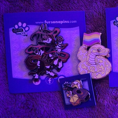 Pansexual Pride Flag Fursona Pins Pride Pins B GRADE - Etsy