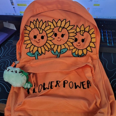 Large Hand Embroidered Backpack - Etsy