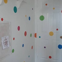Rainbow Polka Dot Wall Decal Set Set of 67 Polka Dots - Etsy