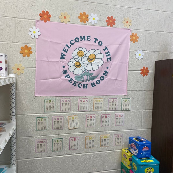 Speech Room Groovy Set of 9 Digital Prints | Speech Room Poster ...