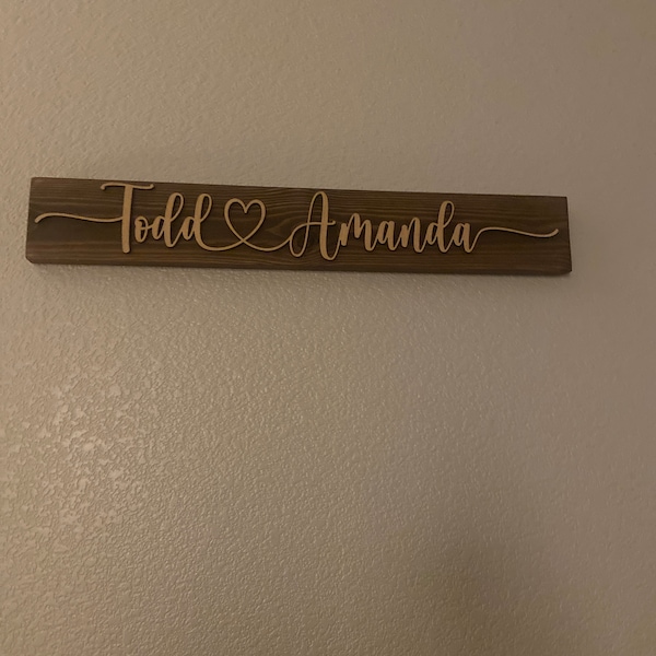 3D Wedding Sign, Name Sign Bridal Shower Gift, Boyfriend Gift ...