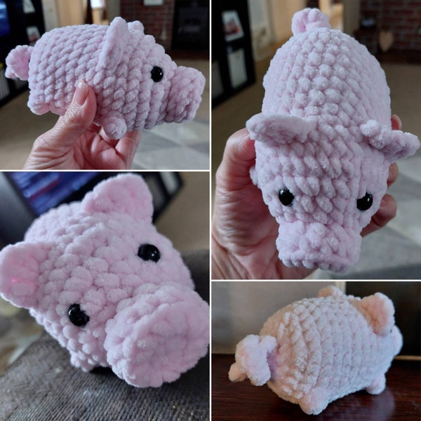 NO SEW Loaf Pig Crochet Pattern, Pig Amigurumi Pattern, Realistic Farm ...