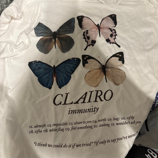Clairo Unisex T-shirt - Immunity Album Tee - Music Merch for Gift ...