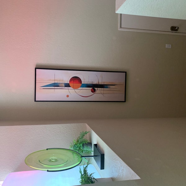 Tall Narrow Mid Century Modern Vertical Wall Art, Stylish Painting ...