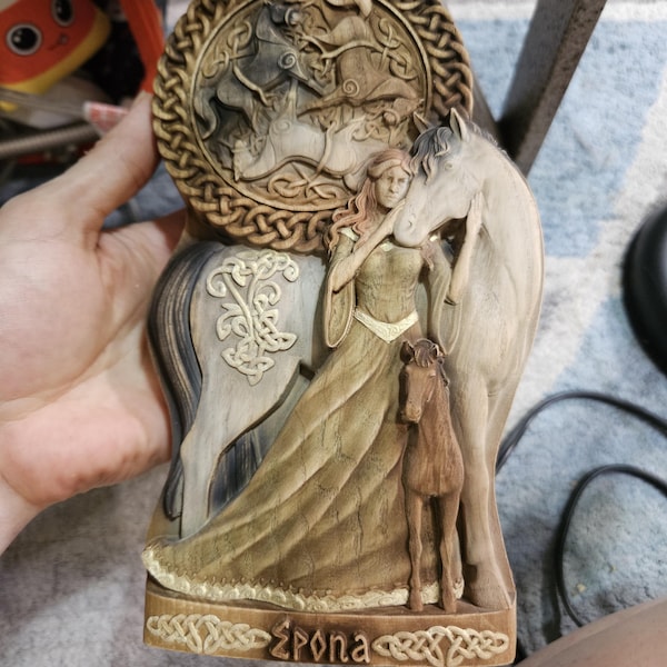 Skadi, Pagan Goddess Statue Norse , Wood Carving Wood Sculptura - Etsy
