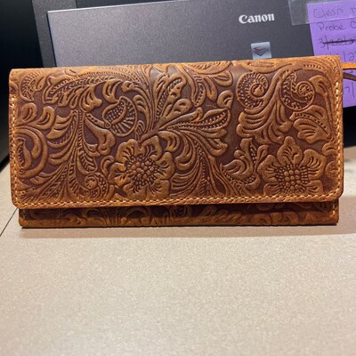 Personalized Authentic Large Wallet for Women, Real Leather Wallet for ...