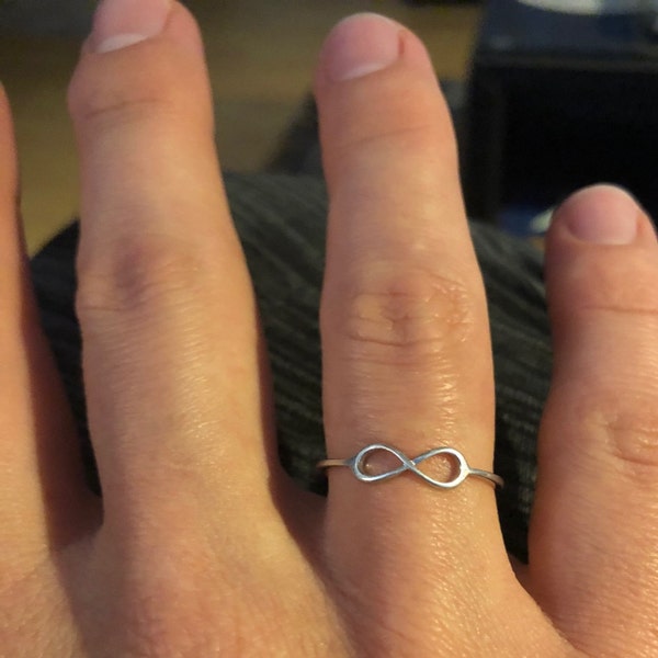 Sterling Silver Infinity Ring, Stacking Rings for Women, Eternity Ring ...