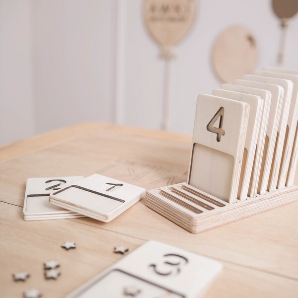 Montessori Counting Trays Boards | Svg Dxf Digital Files | Educational ...