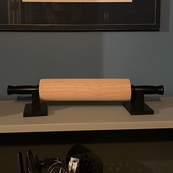 Wood Rolling Pin Stand for Rae Dunn. Farmhouse Riser, Rolling Pin ...