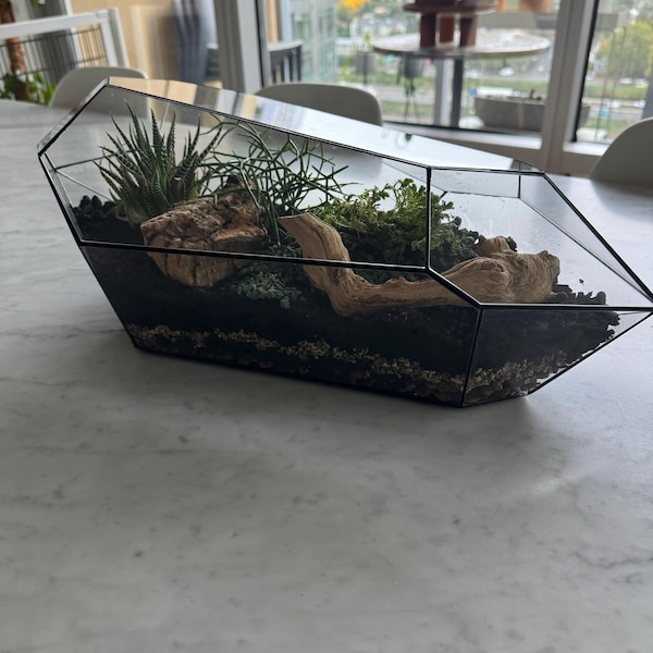 Glass Terrarium House | Window Sill Decor | Closed Terrarium in Various ...