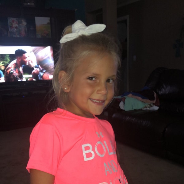 Team Embroidered Long Tail Bows - CUSTOM, Sports Team Fan Bows ...