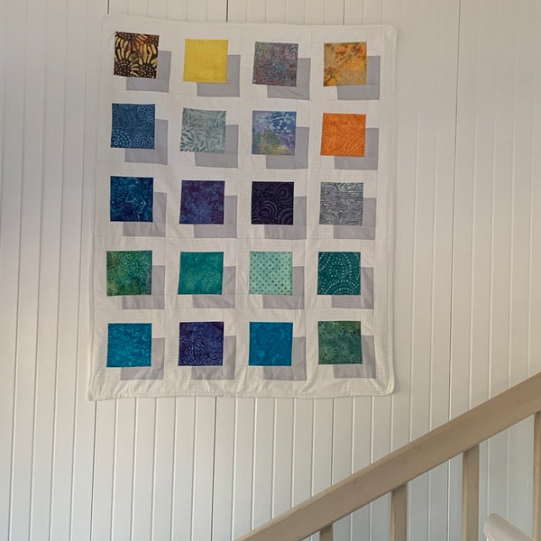 COLOR BLOCK PDF Quilt Pattern to Make This Stunning Shadow Quilt Full ...