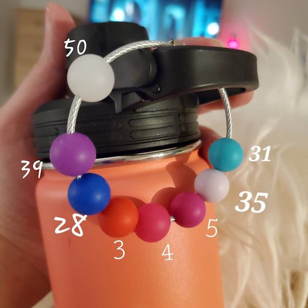 Water Tracking Beads, Water Bottle Refill Tracker, Motivational Water ...