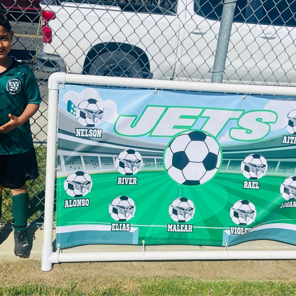Soccer Banner! Custom Soccer Team Banners! Full Color Including Graphic ...